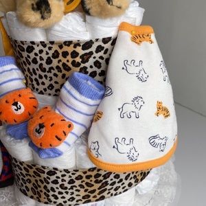 Handmade | Accessories | Tiger Diaper Cake | Poshmark